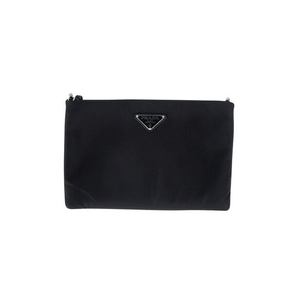 Prada | Bags | Prada Renylon Clutch In Black Nylon | Poshmark